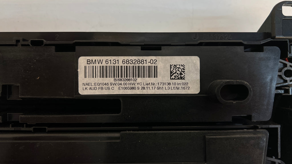 BMW F3X CLIMATE CONTROL & RADIO PANEL W/AMBIENT LIGHTING 61316832881/6 ...