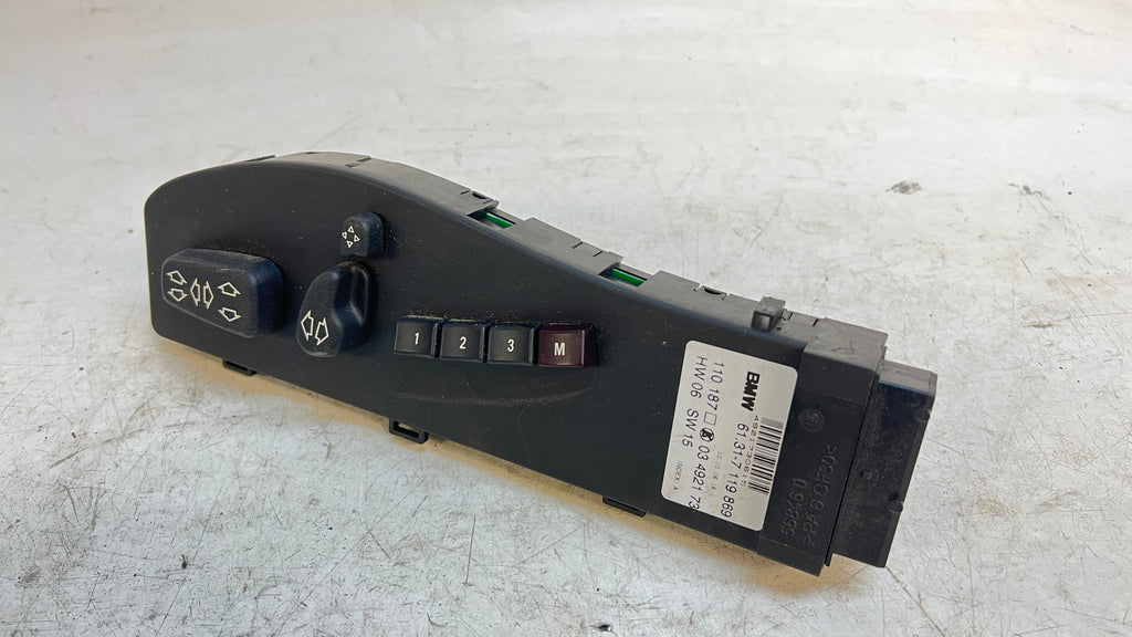 BMW E83 X3/ E53 X5 DRIVER FRONT SEAT CONTROL PANEL 61317119869 – Proper ...