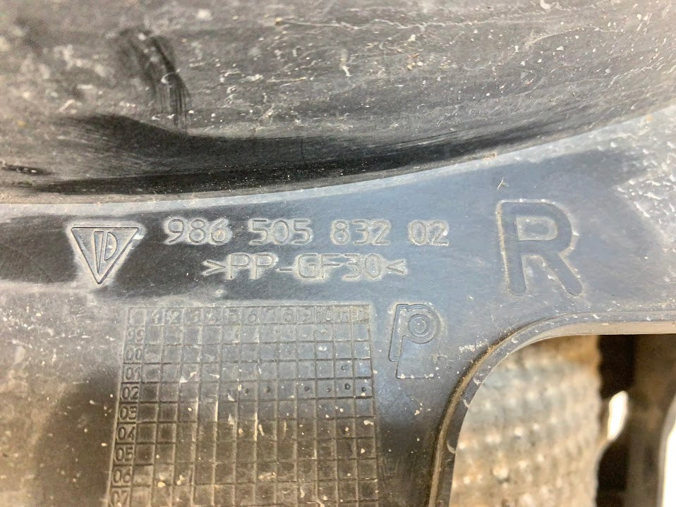 Porsche 986 Boxster S Rear Right Fender Liner/Heat Shield 98650583202 ...