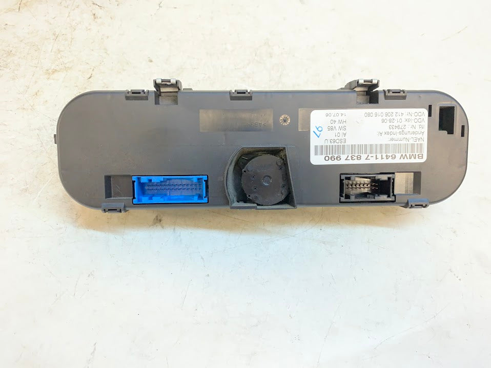 BMW E85/E86 Z4 M Roadster/M Coupe HVAC Climate Control Panel Buttons 6 ...