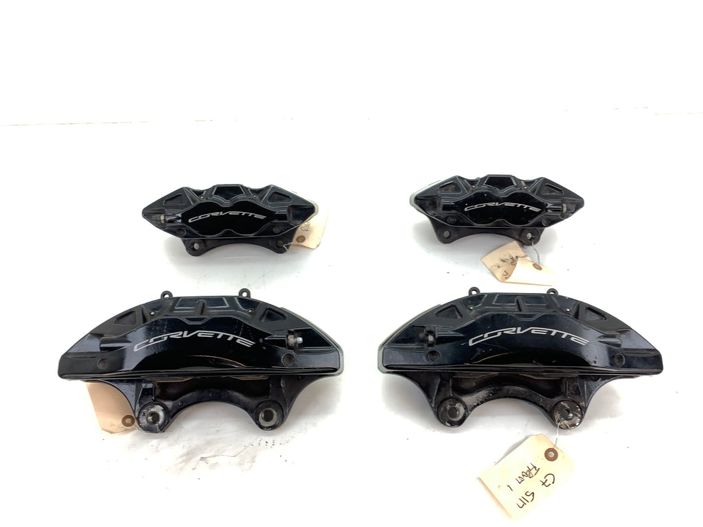 Chevrolet C7 Corvette Z51 Black Brembo Front & Rear Brake Caliper Set ...