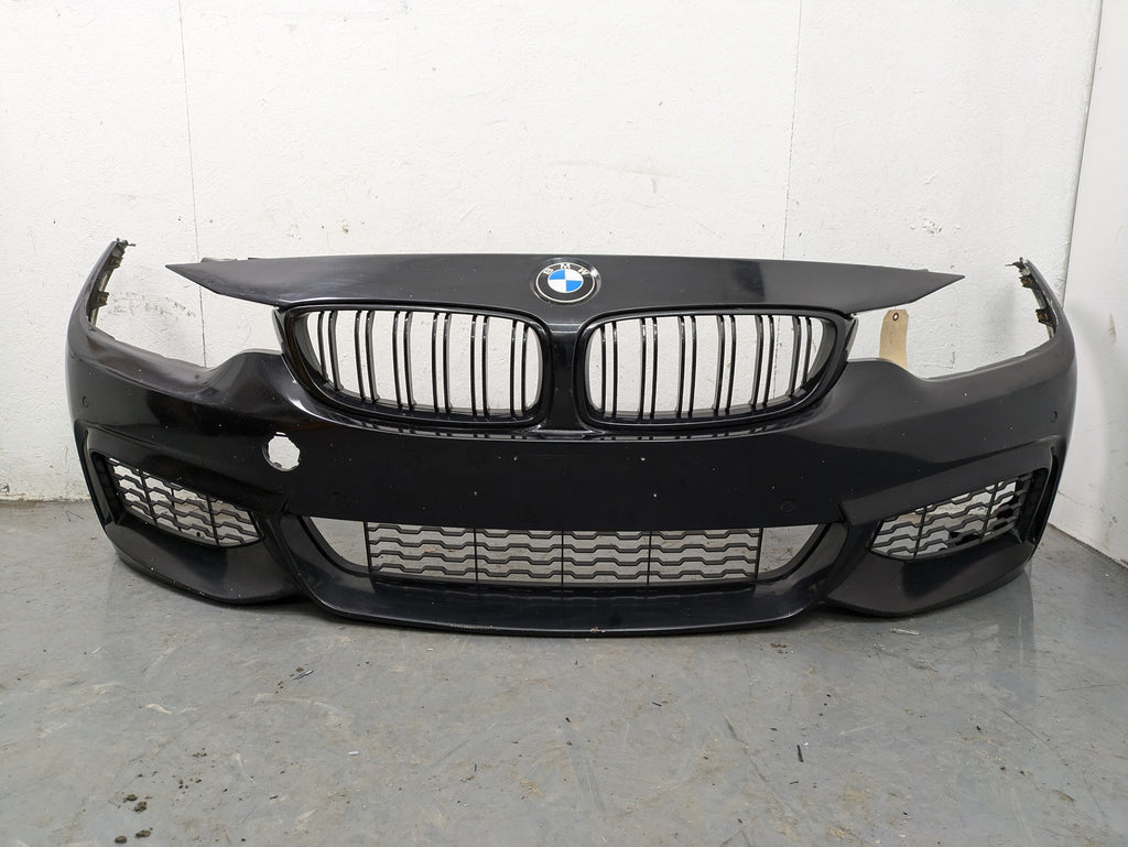 BMW F32 F33 F36 4 Series M Sport Front Bumper Black Sapphire Metallic ...